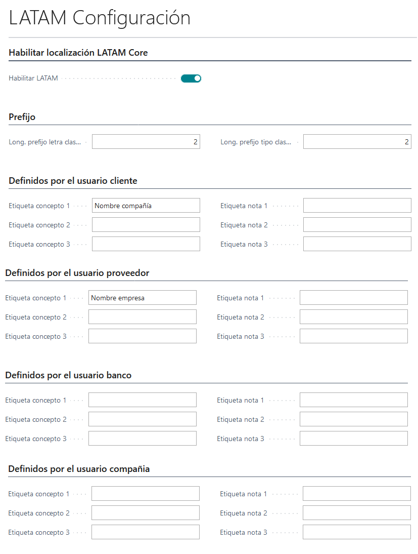 Configuración - LATAM DOC